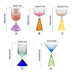 Elegant Wine Cups Colorful Cocktail Cups Kitchen Drinkware Unique Glass Cup Suitable For Gifting And Home Decorations