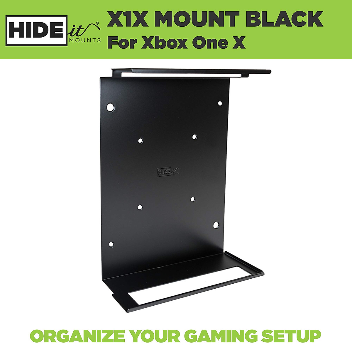 HIDEit Mounts X1X Pro Bundle, Wall Mount for Xbox One X and Controller, Steel Wall Mount for Xbox One X and One Rubber Dipped Controller Mount