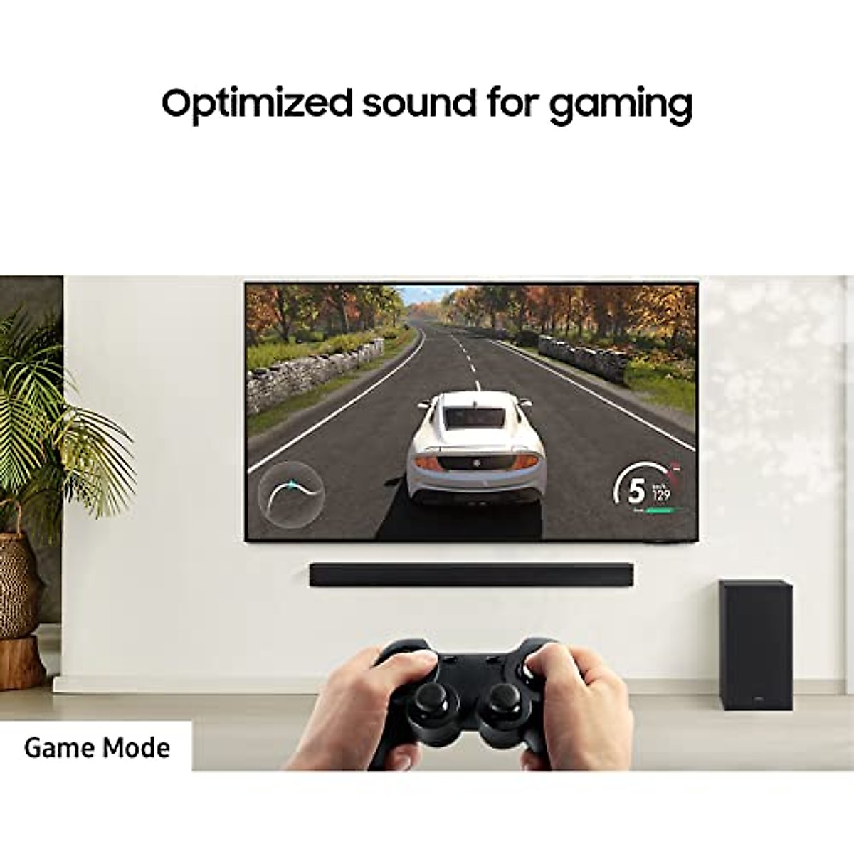 SAMSUNG HW-B57C B-Series 4.1ch Soundbar w/Dolby Audio/DTS Virtual X, Game Mode, Wireless Bluetooth TV Connection, Rear Speaker Kit & Subwoofer Included