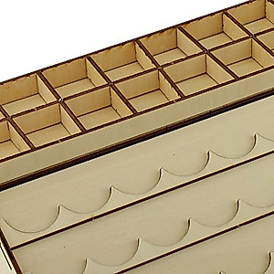Jili Online Wooden Paint Bottles Rack Model Organizer Epoxy Tools Storage Box Holder Case #4