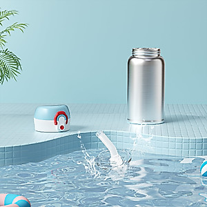 YOHKOH Insulated Kids Water Bottle with Straw, 12oz Reusable Travel Kid Thermos Water Bottle with Shoulder Strap, 18/10 Stainless Steel Double Wall Vacuum Insulated Water Bottle for School (Red)