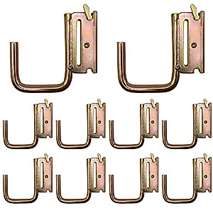 10 Pack E Track Square J Hook System, Heavy Duty J Hook Fitting W/Spring Fitting Attachments,Tie Down Anchor Points Pickup,Cargo Van,Enclosed Trailers,Semi-Trucks Trailer Hang Tools
