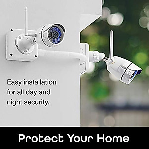 Geeni Hawk 1080p HD Outdoor Smart WiFi Security Camera with Night Vision, Motion Alerts and IP66 Weatherproof, Compatible with Alexa, Google Assistant, White