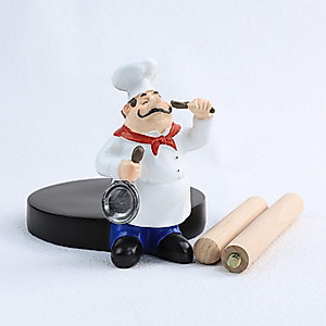 MASSJOY Chef Style Paper Towel Holder, Resin Crafts Display for Kitchen Cafe Western Restaurant Cake Shop Dessert Shop.