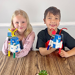 DIY Doodling Scribble Bot Kit – Bulk Pack of 10 Motorized Art Robot Projects for Kids - STEM & STEAM Learning Activity