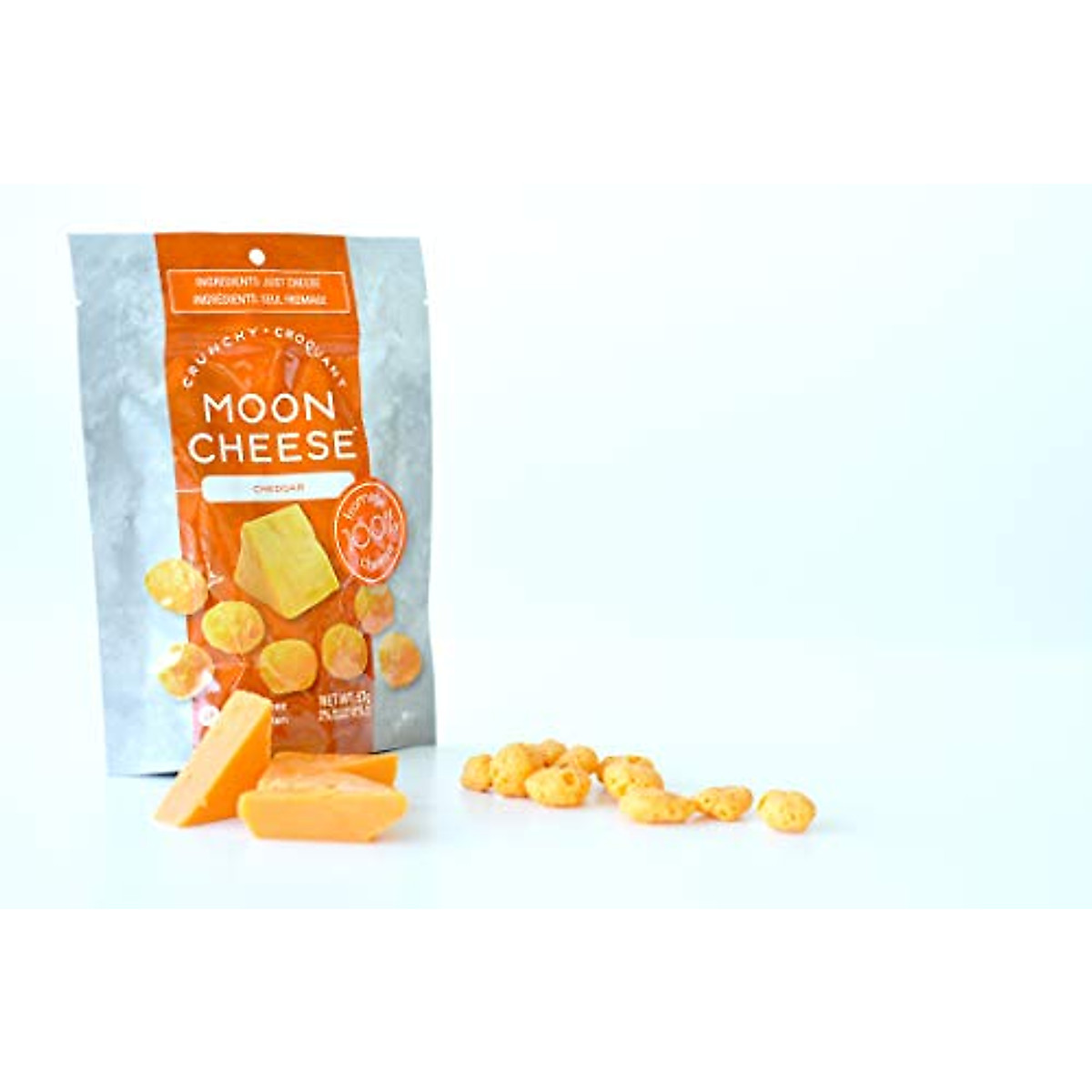 Moon Cheese - 100% Natural Cheese Snack - Cheddar - 2 oz, 10 ounce (pack of 1)