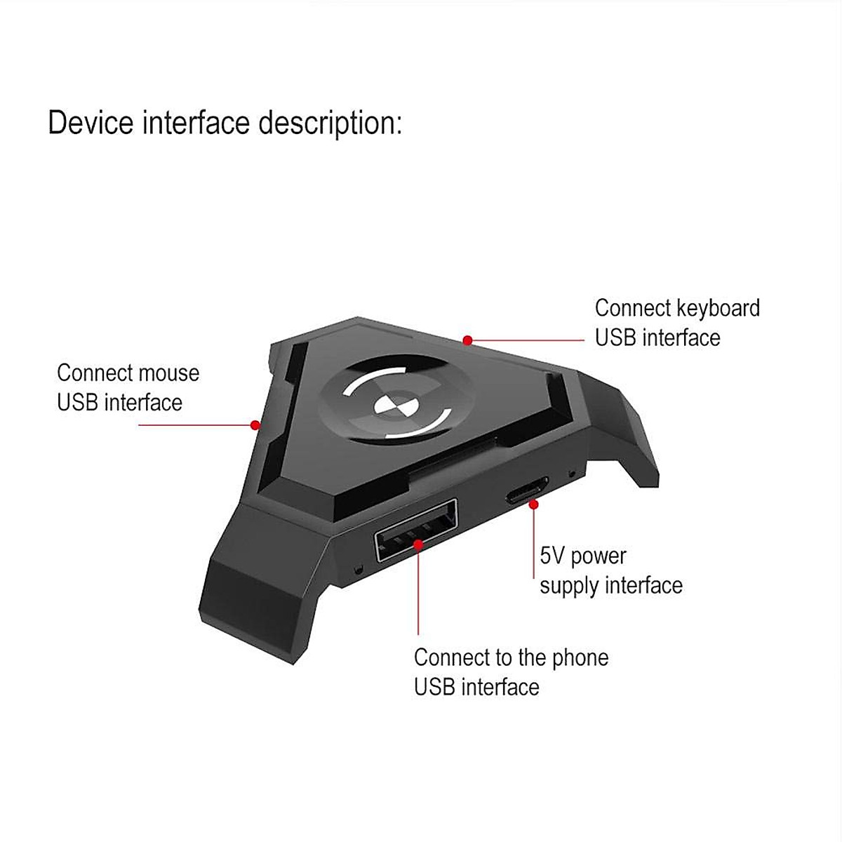 ASHATA Gamepad Keyboard Mouse Converter, Keyboard Mouse Adapter for Game Console with PC Gaming Experience, Improving Better Control,for Android for iOS