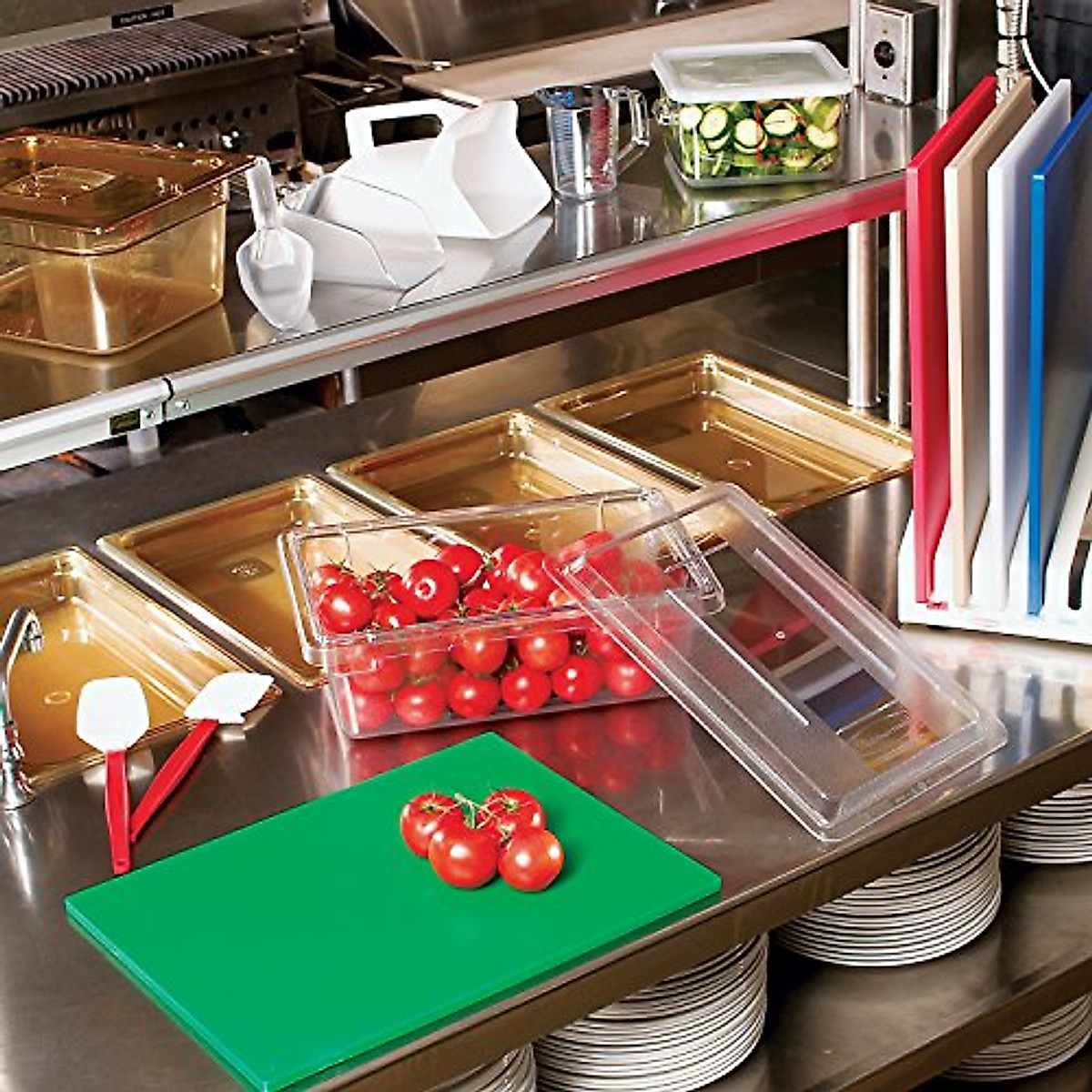 Rubbermaid Commercial Products Food Storage Box Lid for 2, 3.5, and 5 Gallon Sizes, Clear (FG331000CLR)
