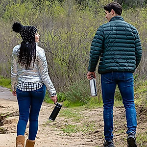 LaserGram 40oz Double Wall Flip Top Water Bottle With Straw, Softball Player Woman, Personalized Engraving Included (Black)