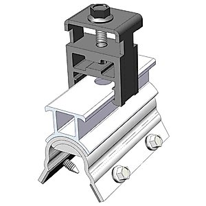 4 RL End Clamp MageBracket RL Mouting Kits for R-Panel Trapezoidal Metal Roof Solar Panel Module Mounting Racking Installation