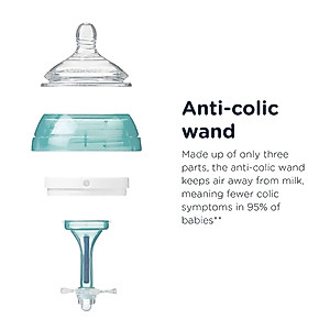 Tommee Tippee Fussy Baby Complete Solution, Baby Bottle Set | Advanced Anti-Colic Bottles, Breast-Like Nipples, Travel Lids, 0-6m Ultra-Light Silicone Pacifiers