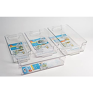 Dial Industries, Inc.Fridge, Kitchen Pantry Stackable Organizer Bins, Set of 4, Assorted Sizes