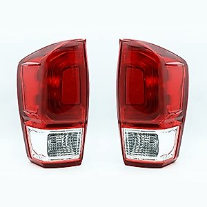 PENSUN RH + LH Side Rear Tail Brake Light Fit for 2016-2019 Toyota Tacoma SR SR5 Halogen (Left + Right)