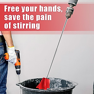 Loosh 11 Inch Paint Stirrer for Drill, Drill Mixer Attachment, Epoxy Mixer, Paint Mixer for Drill, Helix Drill Paint Mixer for Most Drills, Resin Mixer, Mixing Concrete Resin Paint(3 Pcs)