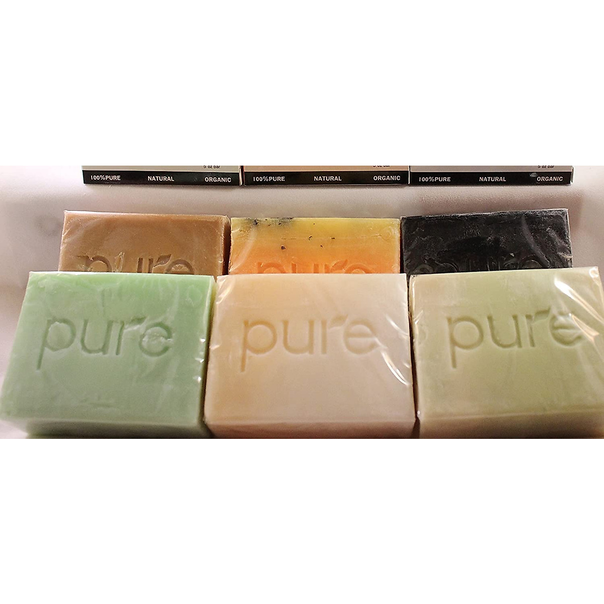 Luxury Triple Milled Mens Gift Set Handmade Soap Bar. Artisan Soap Cold Process Soap Bar! Men Gift Set includes Tea Tree, Cedar, Sandalwood, Charcoal, Spearmint & Pine Tar Soap Natural Bar Soap Set