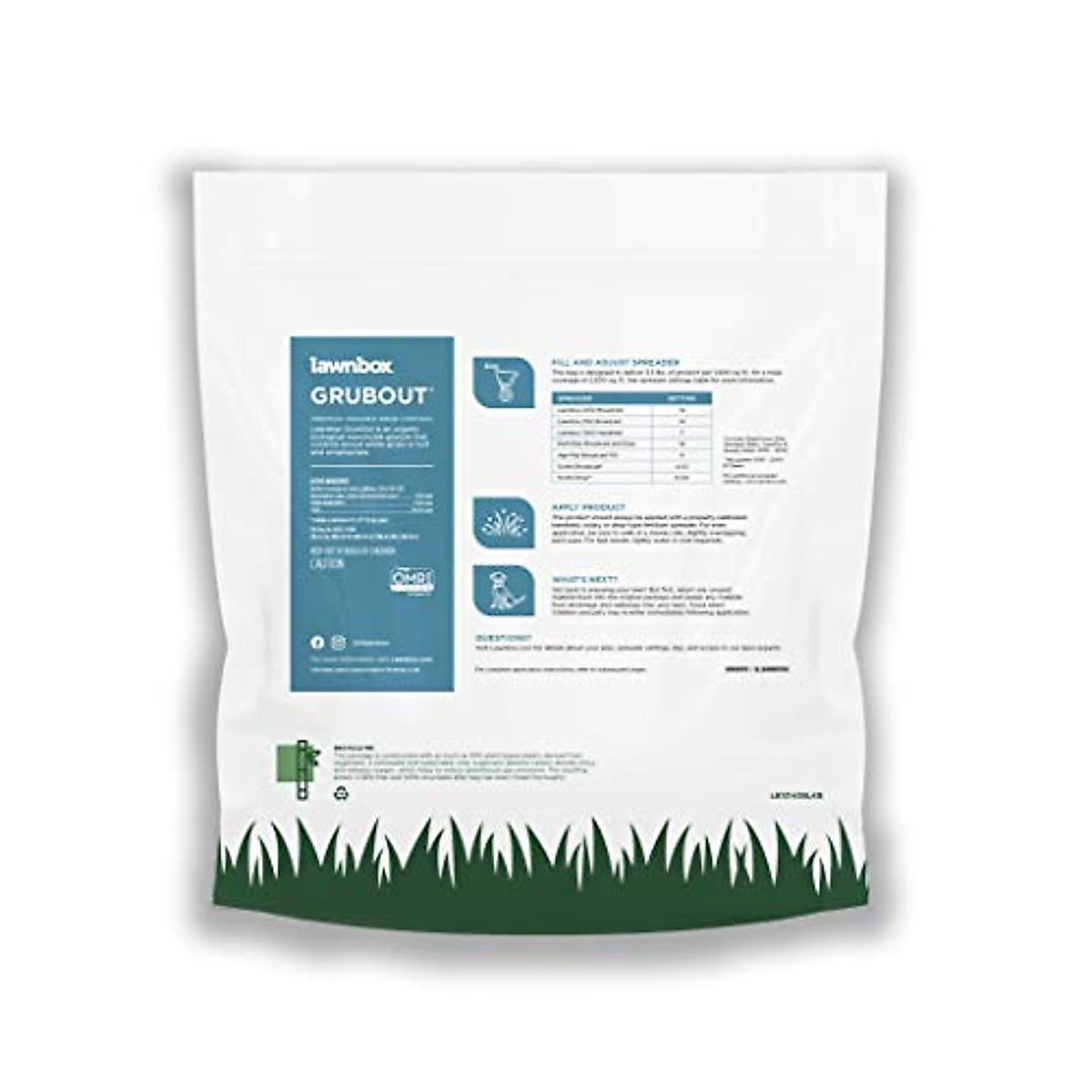 Lawnbox GrubOut 100% Organic Grub Control Insecticide 8.25 lb Bag Covers 2,500 sq ft