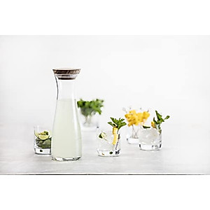Crafthouse by Fortessa Classic Beverage Vessel Carafe with Acacia Wood Lid, 39 Ounces
