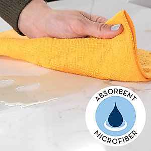 S&T INC. 150 Pack Microfiber Cleaning Cloth, Bulk Towels for Home, Reusable Microfiber Towels for Cars, Cleaning Rags, Assorted, 11.5 Inches x 11.5 Inches, 150 Count