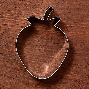 LILIAO Strawberry Cookie Cutter - 2.6 x 3.5 inches - Stainless Steel