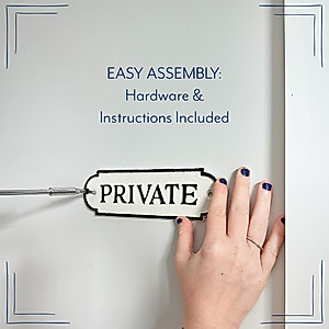 AuldHome Design Garden Gate Cast Iron Signs (Set of 2); Rustic Plaques in Black and White Farmhouse Style for GARDEN and PLEASE CLOSE THE GATE