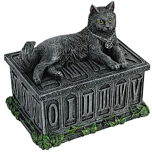 Nemesis Now B2808G6 Fortune's Watcher Tarot Box 17cm Black, Resin