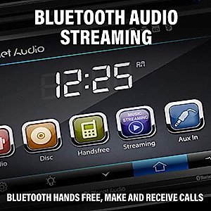 Planet Audio P9630B Car DVD Player - Double Din, Bluetooth Audio and Hands-Free Calling, 6.2 Inch LCD Touchscreen Monitor, MP3 Player, CD, DVD, WMA, USB, SD, AUX In, AM/FM Radio Receiver