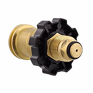 BISupply Universal POL to QCC1 Type 1 Propane Tank Adapters 1-Pack, POL Propane Adapter Fitting Bottle Thread Converter