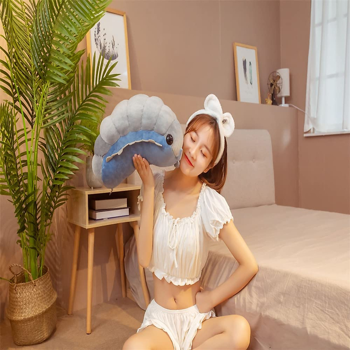 pangcangshu Likelike Insect Plush Toys Pill Bug Stuffed Soft Animals Pillow Back Cushion Insect Doll Kids Toys Girls Boys Gift (Gray,50cm/19inch)