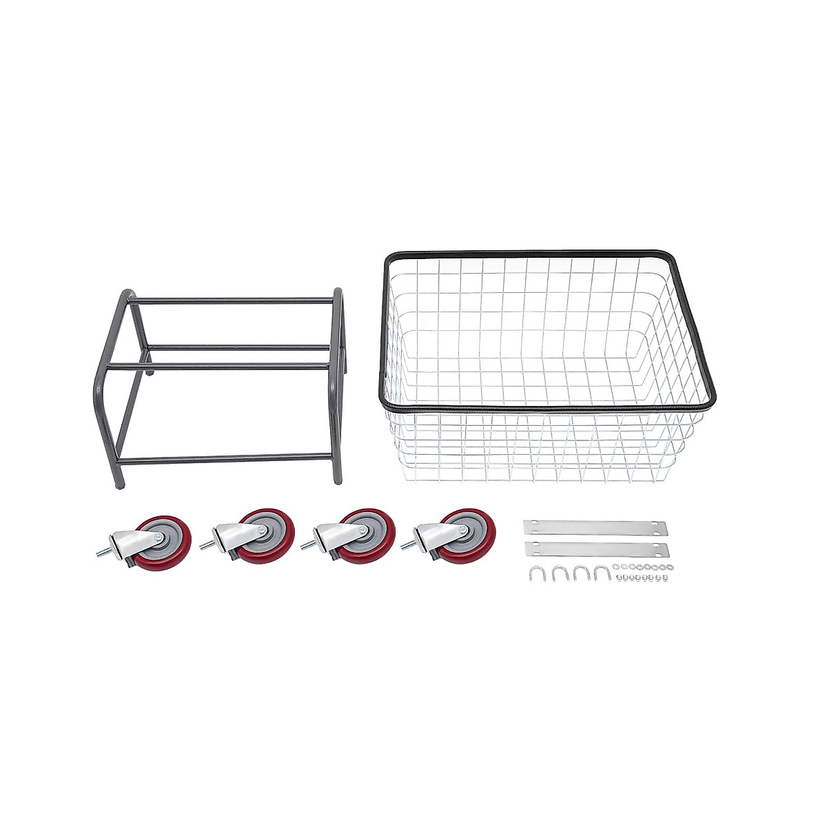 Laundry Cart,Steel Wire Laundry Cart,Laundry Basket With Wheels,Commercial Wire Laundry Basket Cart,Heavy Duty Laundry Cart for Laundry 20x15.7x26in (B)