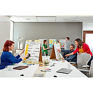 Post-it Super Sticky Portable Tabletop Easel Pad w/Dry Erase Panel, Great for Virtual Teachers and Students, 20x23 Inches, 20 Sheets/Pad, 2 Pads, Built-in Stand (563DE VAD 2PK) , White