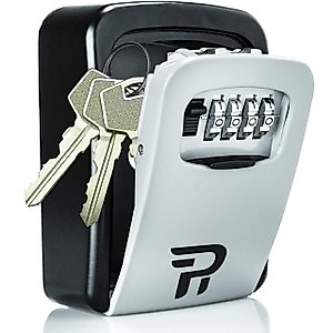 Key Lock Box for Outside - Rudy Run Wall Mount Lockbox for House Keys Outdoor - Combination Key Hiders to Hide a Key - Waterproof Key Safe Storage Lock Box