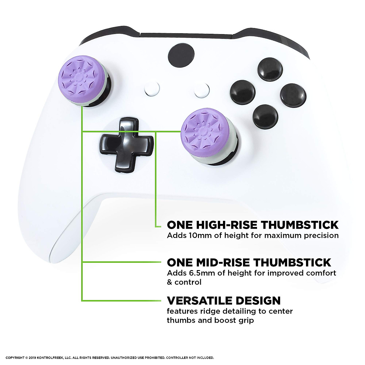 KontrolFreek Gamerpack FPS Freek Galaxy + Vortex Performance Thumbsticks for Xbox One and Xbox Series X | 1 High-Rise, 1 Mid Rise (Galaxy) 1 High-Rise, 1 Mid Rise (Vortex)