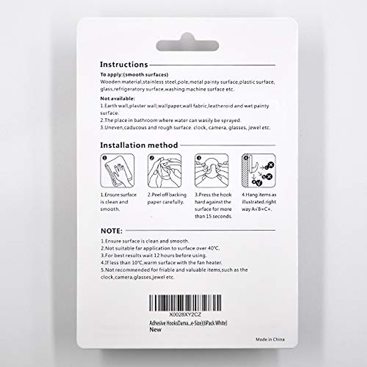 sunshine99 Adhesive Hooks，Damage-Free Hanging Wall Hook Large Utility Pothook Strong Waterproof Hanger for Robe, Coat, Towel, Keys, Bags, Home, Kitchen, Bathroom,Office (Large-Size)(6Pack White)