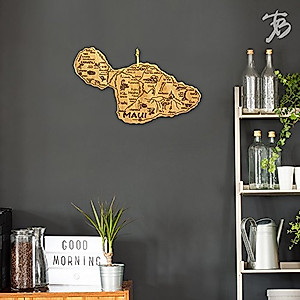 Totally Bamboo Destination Maui Serving and Cutting Board, Includes Hang Tie for Wall Display