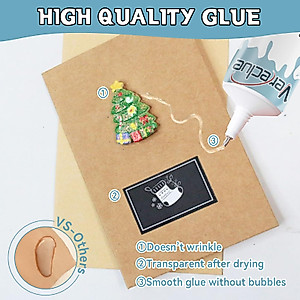 Book Glue, 110ml Flexible Book Binding Glue, Dries Clear Bookbinding Glue, Strong Book Glue Binding Repair, Paper Glue for Bookbinding and Book Repair, Scrapbooking, Paper Crafts, Collages