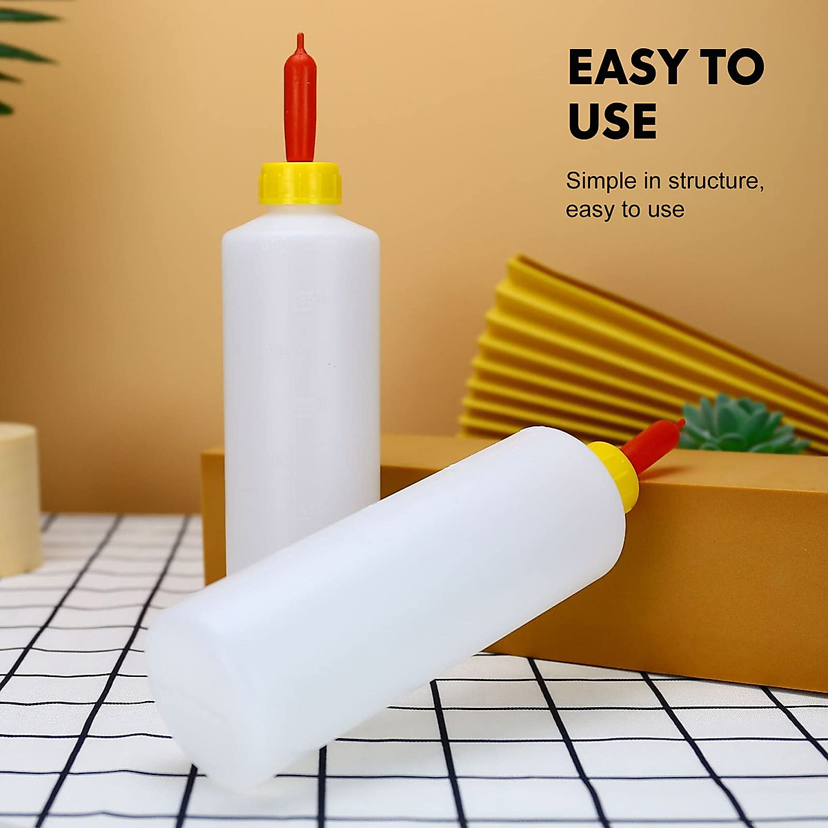 Yardwe 5 Sets Calf Lamb Milk Feeder 400ml Sheep Goat Cattle Bottle Livestock Feeding Bottle Bucket Pot Rearing Drinker Feeding Supplies