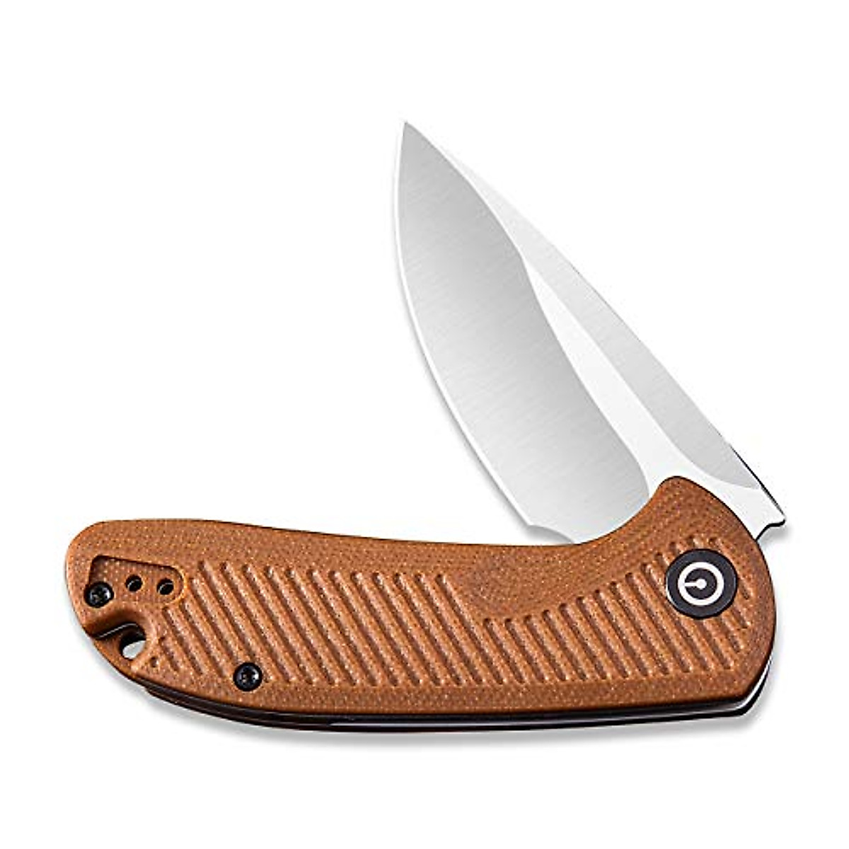 CIVIVI Durus Folding Pocket Knife –Everyday Carry Folder Knife with Satin D2 Blade G10 Handle, 3 Inch Flipper Knife with Liner Lock,Ball Bearing Pivot, Reversible Clip C906B (Brown)
