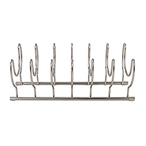 Spectrum Diversified Euro Kitchen Lid Organizer for Plates, Cutting Boards Bakeware, Cooling Racks, Pots & Pans, Serving Trays, and Reusable Containers, Satin Nickel