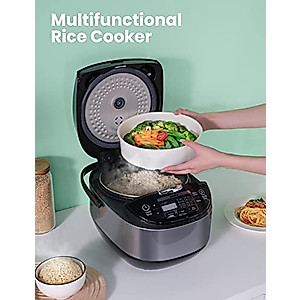 COMFEE' Rice Cooker, Japanese Large Rice Cooker with Fuzzy Logic Technology, 11 Presets, 10 Cup Uncooked/20 Cup Cooked, Auto Keep Warm, 24-Hr Delay Timer