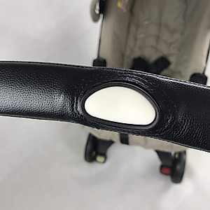 Gogolotom Classic Luxury PU Leather Handle Cover for Doona Stroller & Car Seat, Dust-proof, Water-repellent, Black