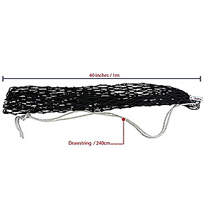 Ferstnor Premium Hay Net Slow Feeder for Horses 40 inches Long 2 inches Mesh Hole Heavy Duty Hanging Haylage Bag for Horses Complete with Steel Snap Hook