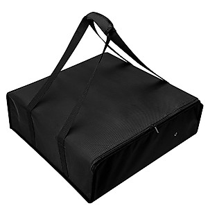 TOGETRUE Pizza Bag, Insulated Pizza Bags for Delivery Carry Hot, Large Pizza Food Delivery Bag for Doordash, Uber Eats, Pizza Warmer Bags for Personal Use, 20 x 20 (Basic Black)
