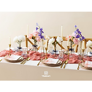 Vitalizart 1" x 90Yd Organza Ribbon Mixed Color Sheer Ribbons Set 10 Yd x 9 Rolls Handmade for Gift Wrapping Christmas Tree Crafts Bows Wedding Invitations Wreaths Wrap