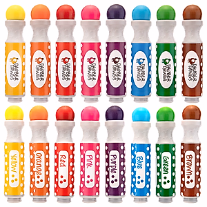 Dauber Dawgs Washable Dot Markers for Toddlers - Bingo Markers for Dot Art w/ PDF Activity Books, Dot Paints Washable for Kids, Bingo Dabbers Dotters & Dobbers, Holiday Gifts Daubers, Dot Painting