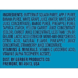 Gerber Graduates Fruit & Veggie Melts - Truly Tropical Blend, 1-Ounce (Pack of 4)