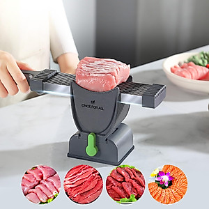 ONCE FOR ALL Meat Slicer Cleaver Kitchen Knife Set For Meat Slicing Shredding, Manual Fresh Meat Cutter Food Slicer For Beef Pork Mutton With Hook & Tongs For Home Cooking