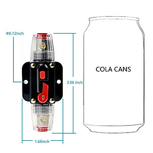 STETION Car Audio 150 Amp Resettable Fuse Circuit Breaker Car Protect for Audio System Fuse 12-24V DC for Car Audio Amps Overload Protection Fuse (150A)