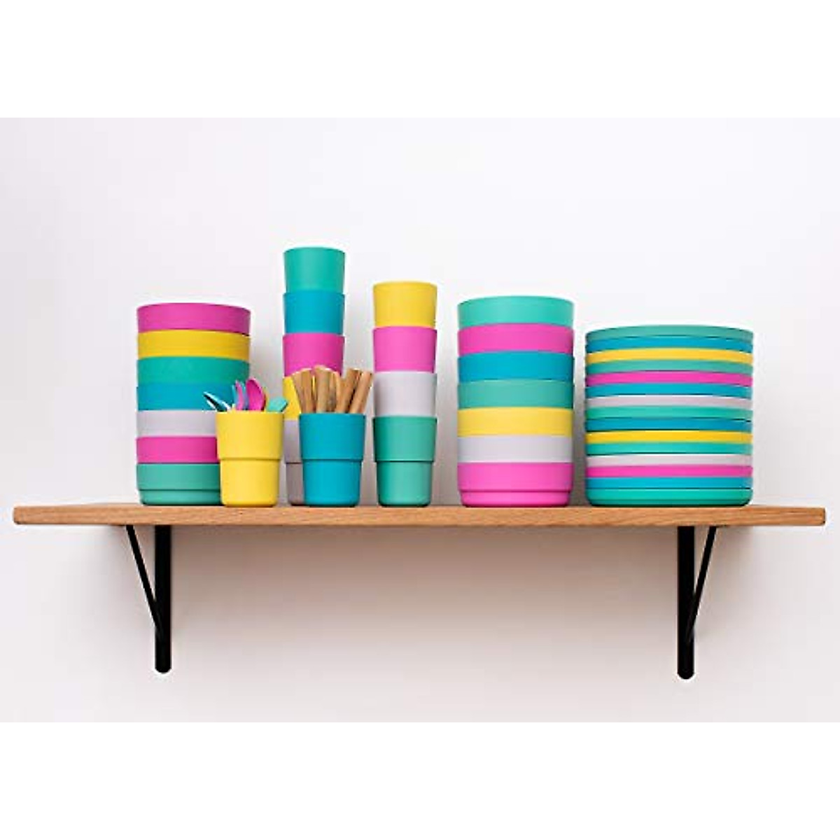 bobo&boo Plant-Based Colorful Kids Bowls - Dishwasher and Microwave Safe - Set of 3 - Melamine-Free and Bpa Free – Baby Bowls and Toddler Dish Sets For Boys and Girls - TROPICAL