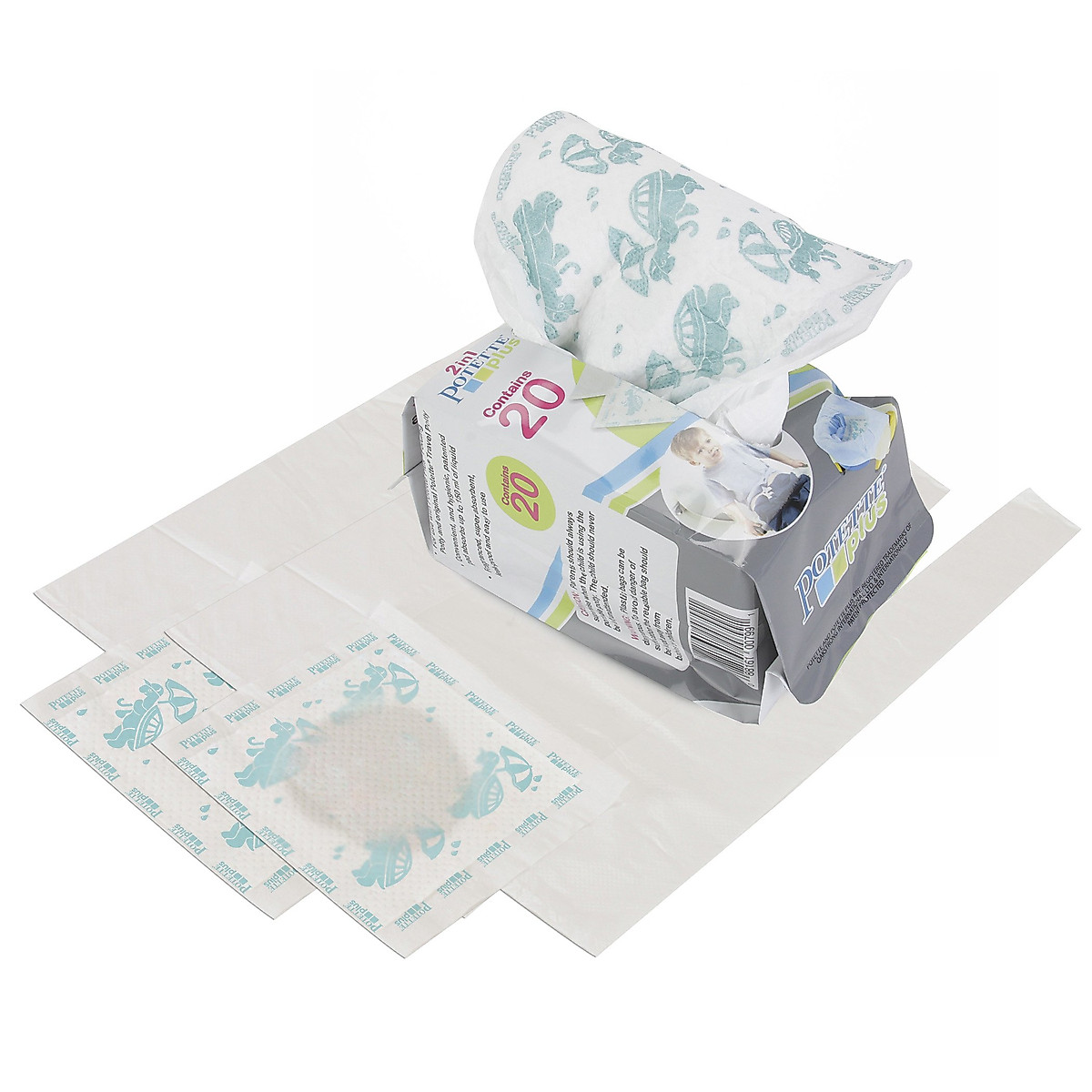 Kalencom Potette Plus Potty Seat Liner Roller Dispenser with Magic Disappearing Ink, 20 Count