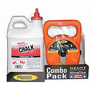 Keson G1003R Giant Chalk Box Combo with 3-Pounds of Red Chalk